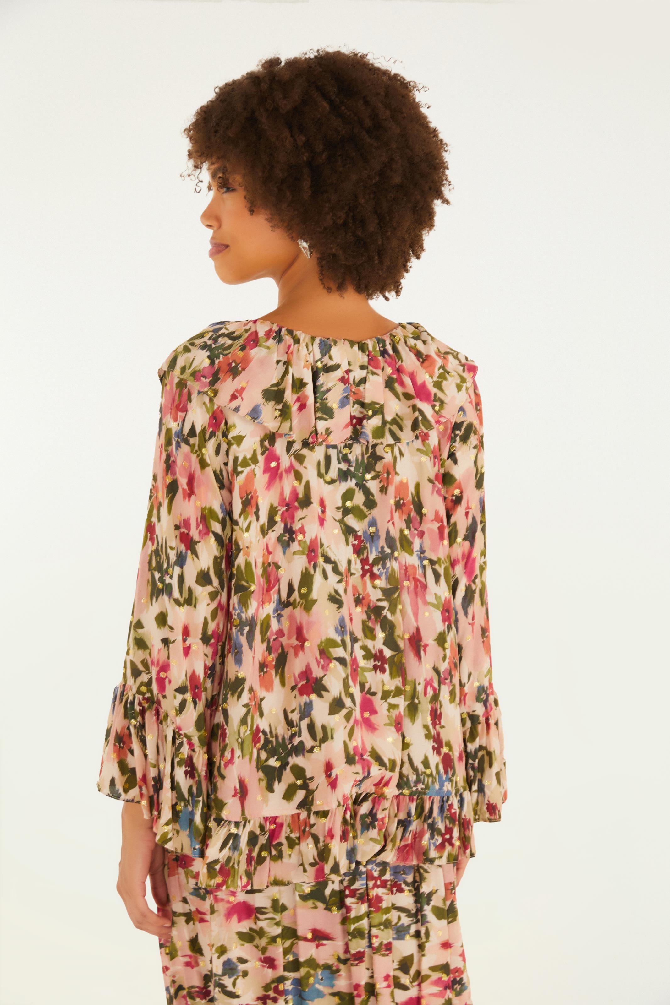 Bata Estampada Jardim De Flor