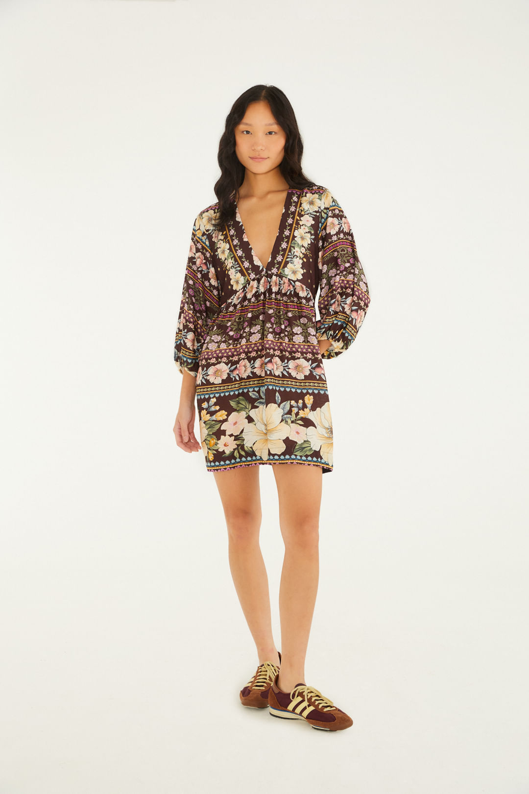 Vestido Curto Estampado Flori