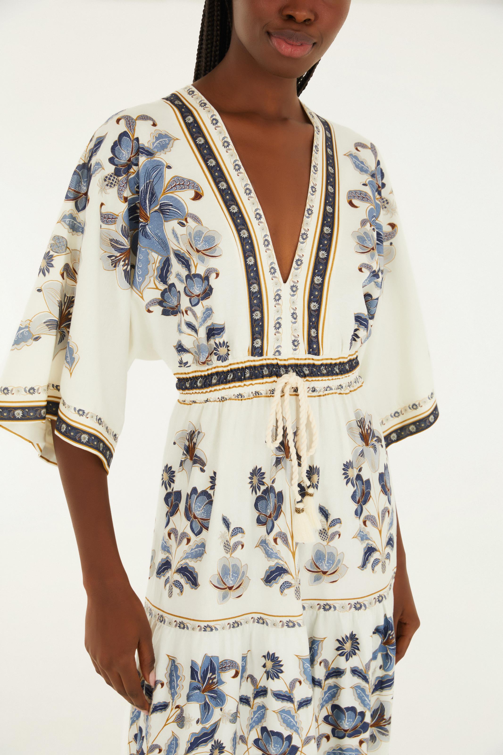 Vestido Midi Estampado Marcelle