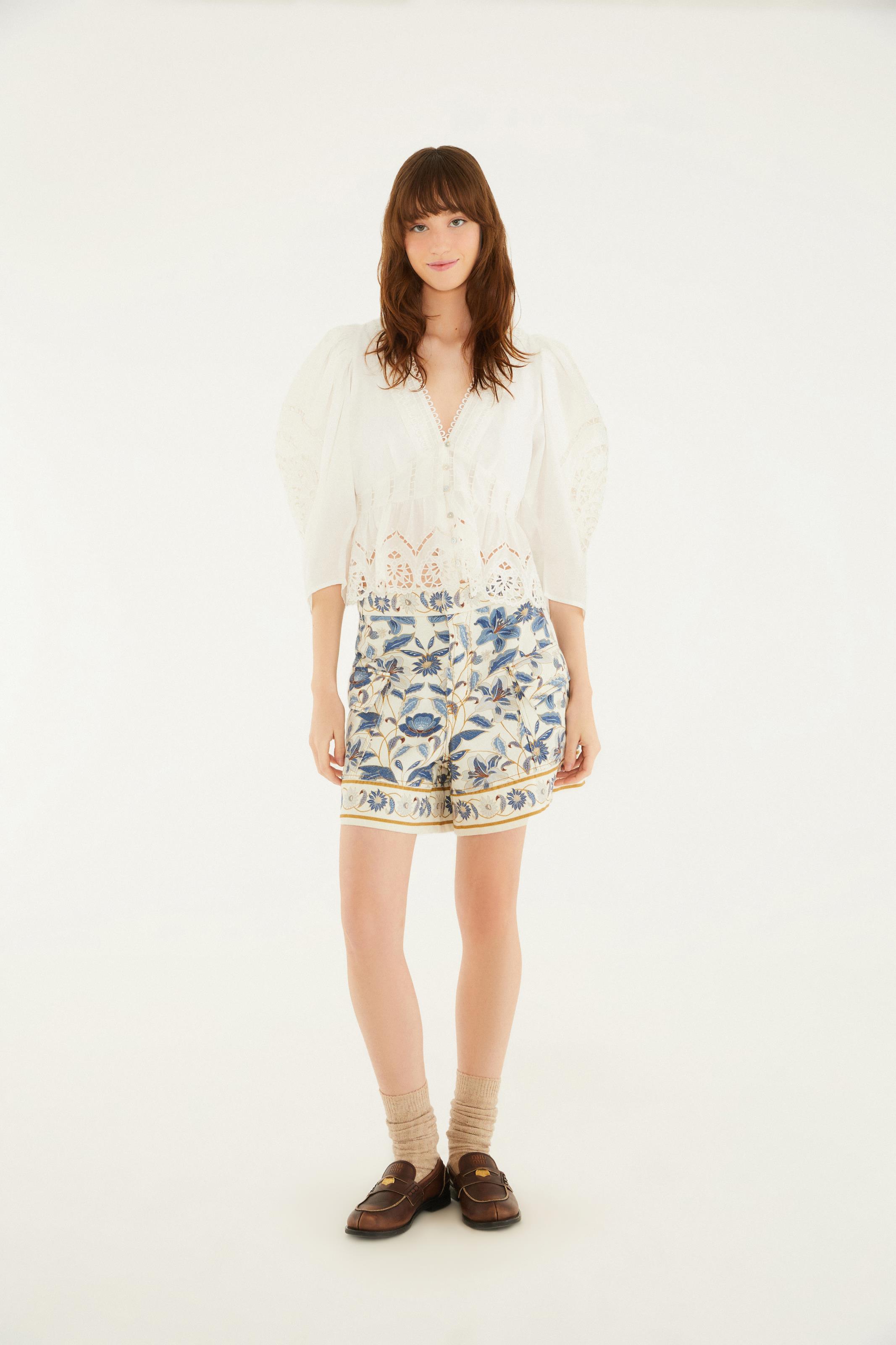 Short Sarja Estampado Marcelle