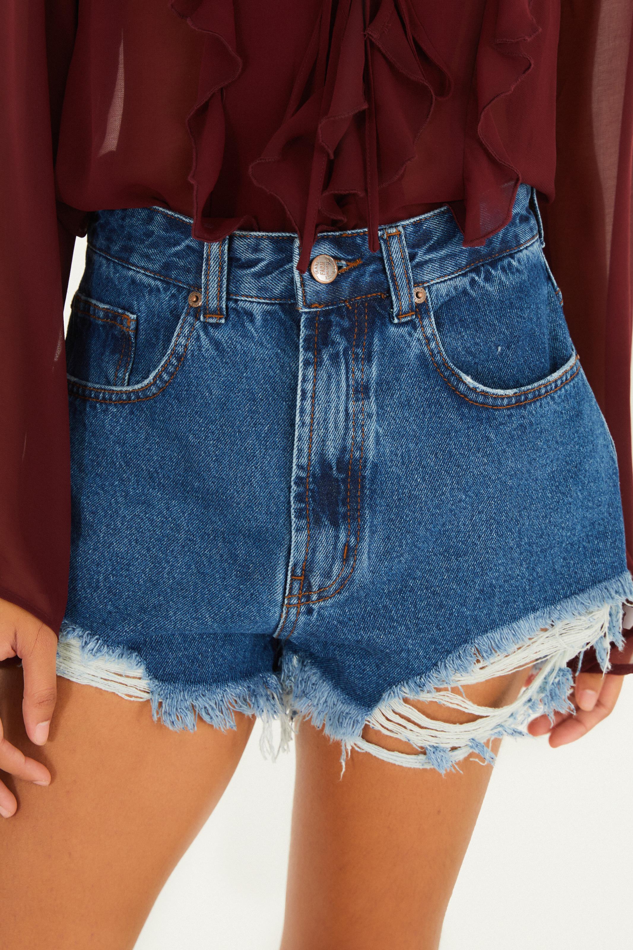 Short Jeans Curva Dobra Lateral