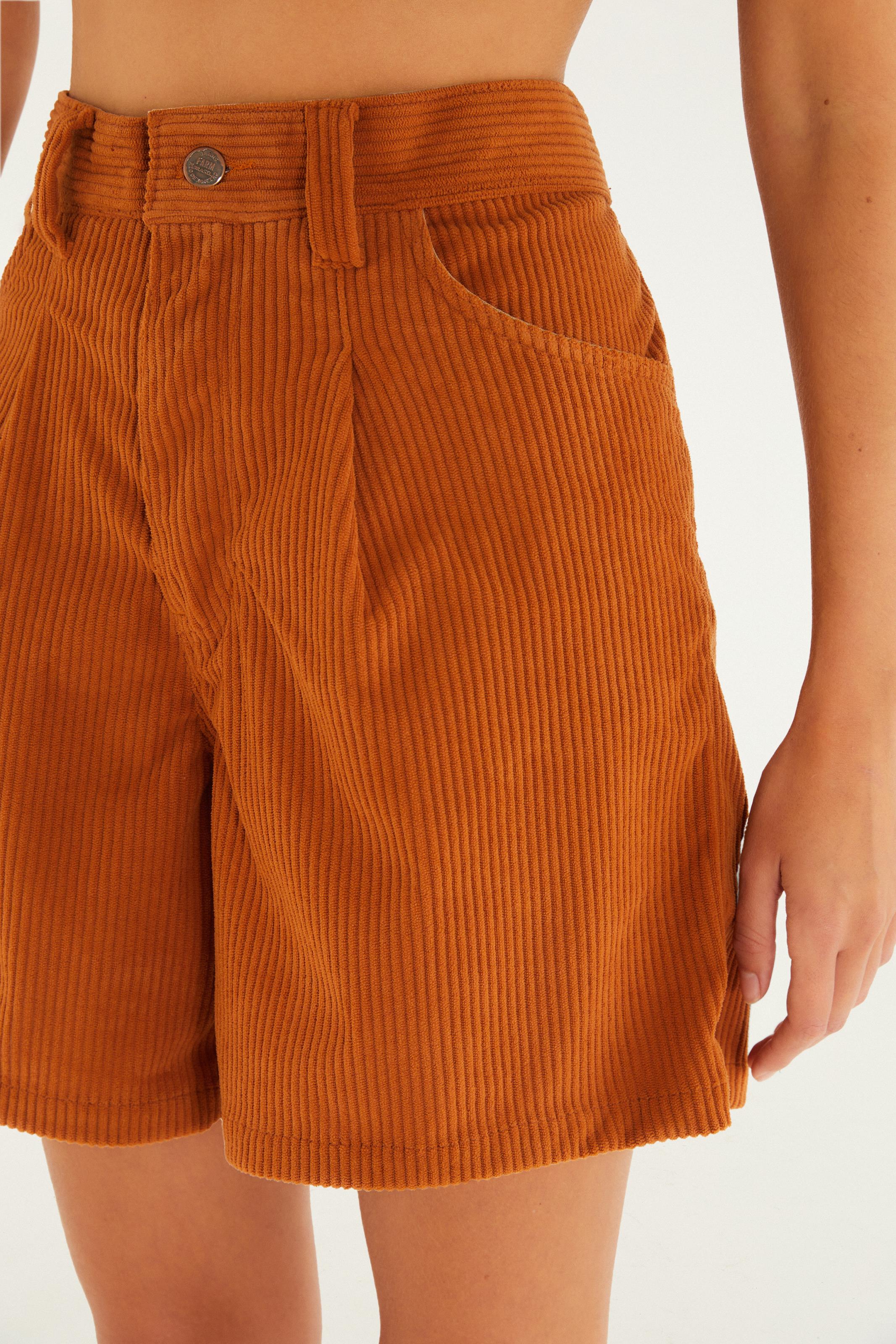 Bermuda Veludo Cotelê Marrom