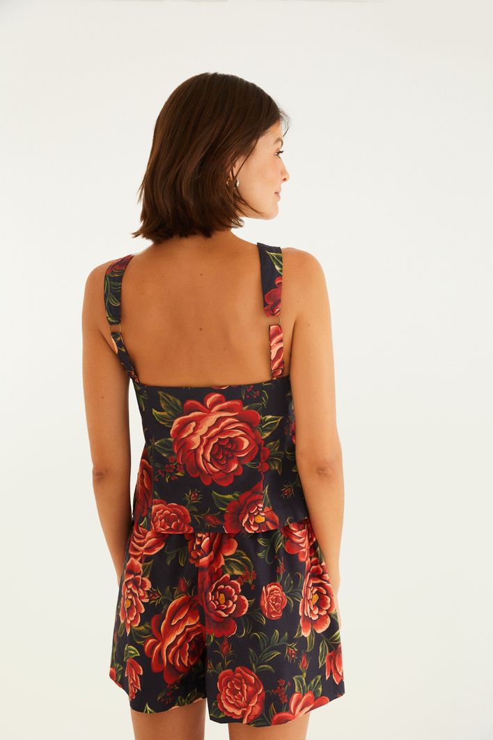 Short Samba Canção Estampado Rosália