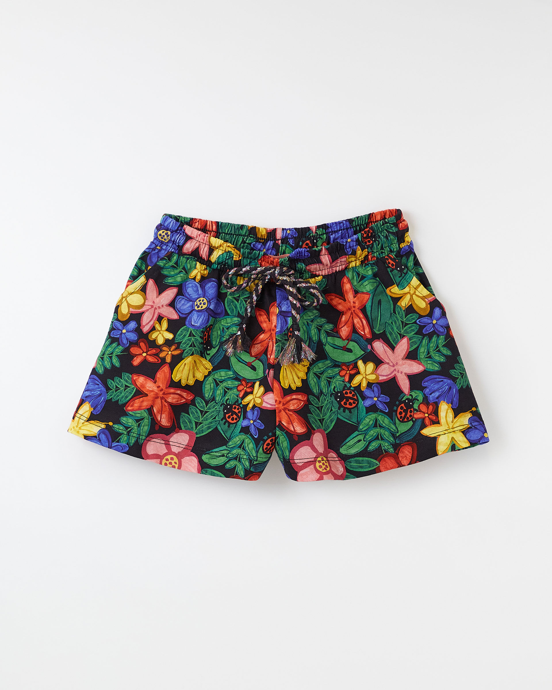 Short Malha Ramo De Flor