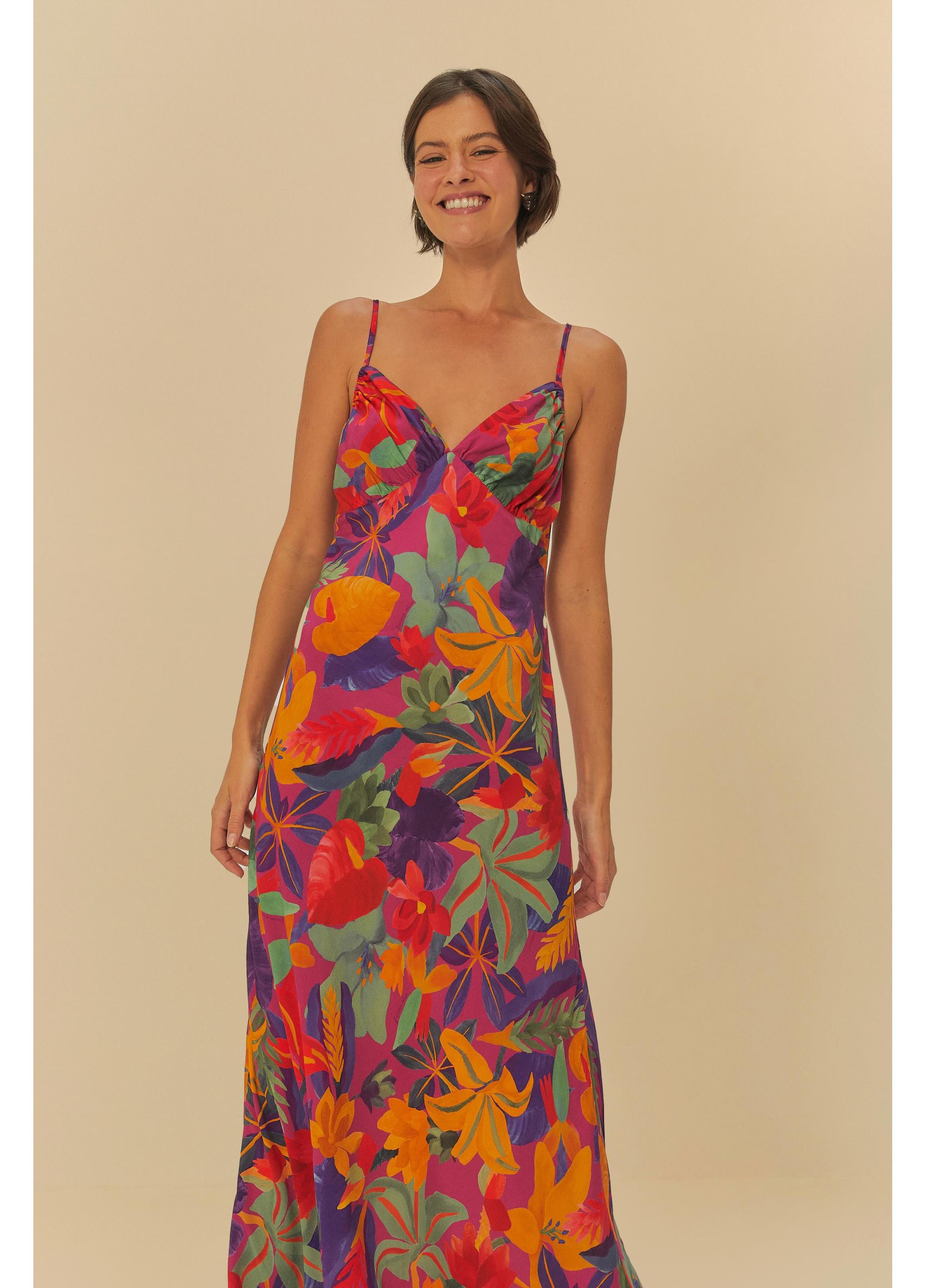 Vestido Estampado Floral Tropical