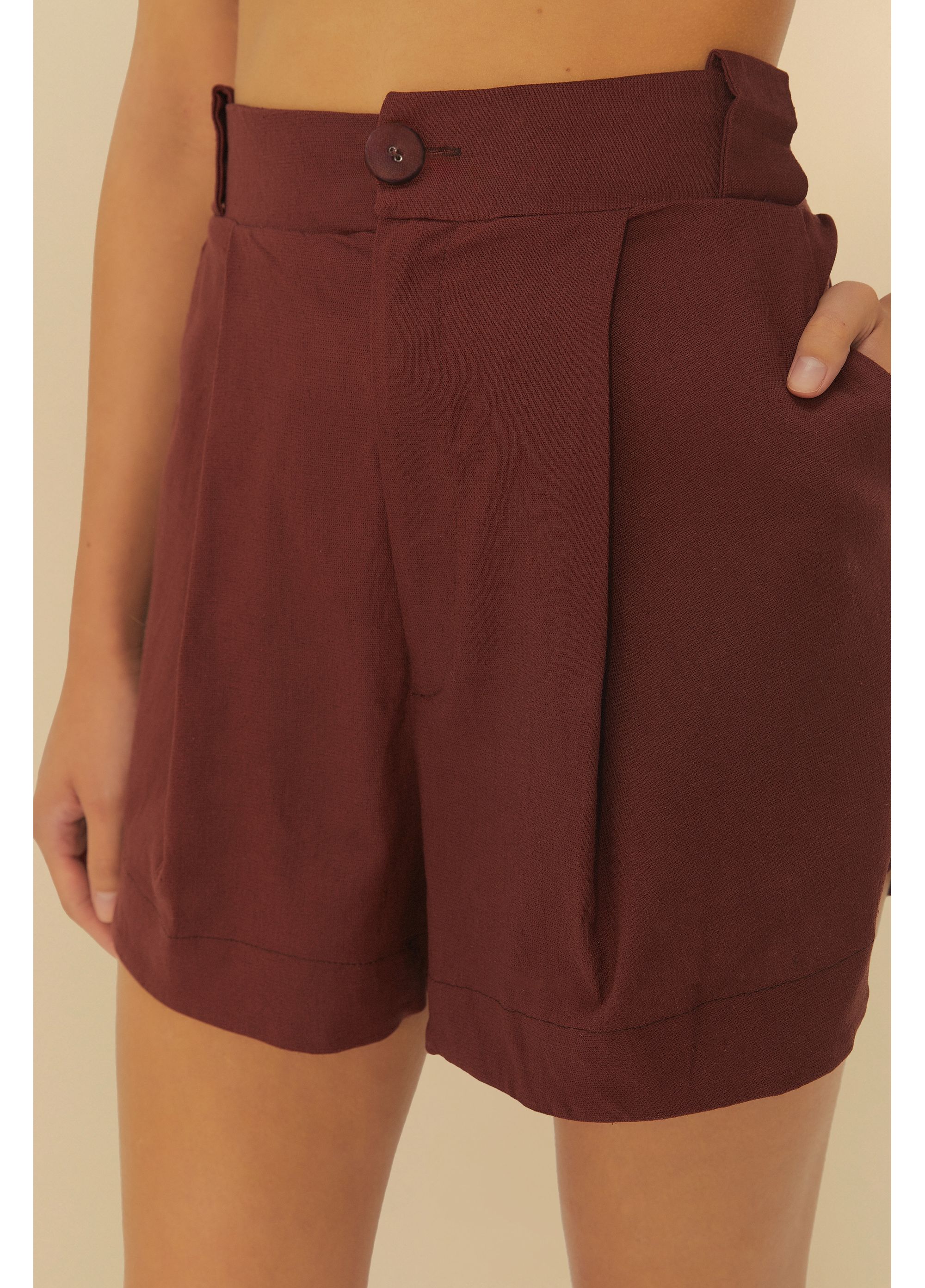 Short Pregas Bolso Lateral