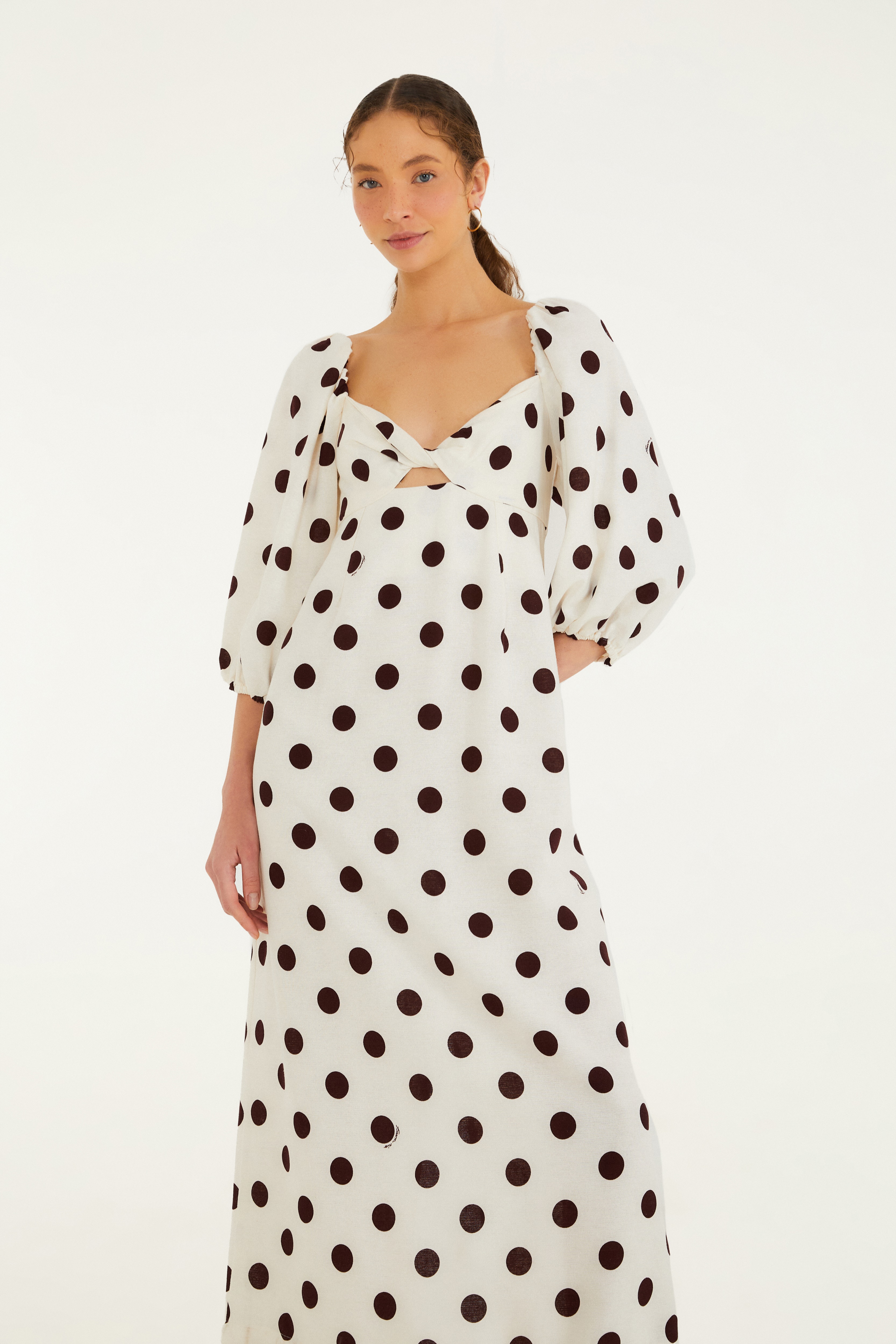 Vestido Cropped Poá