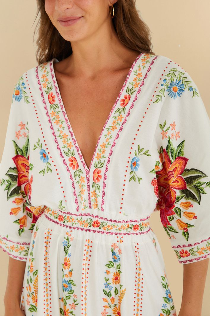 Vestido Midi Estampado Delicadeza Em Flor