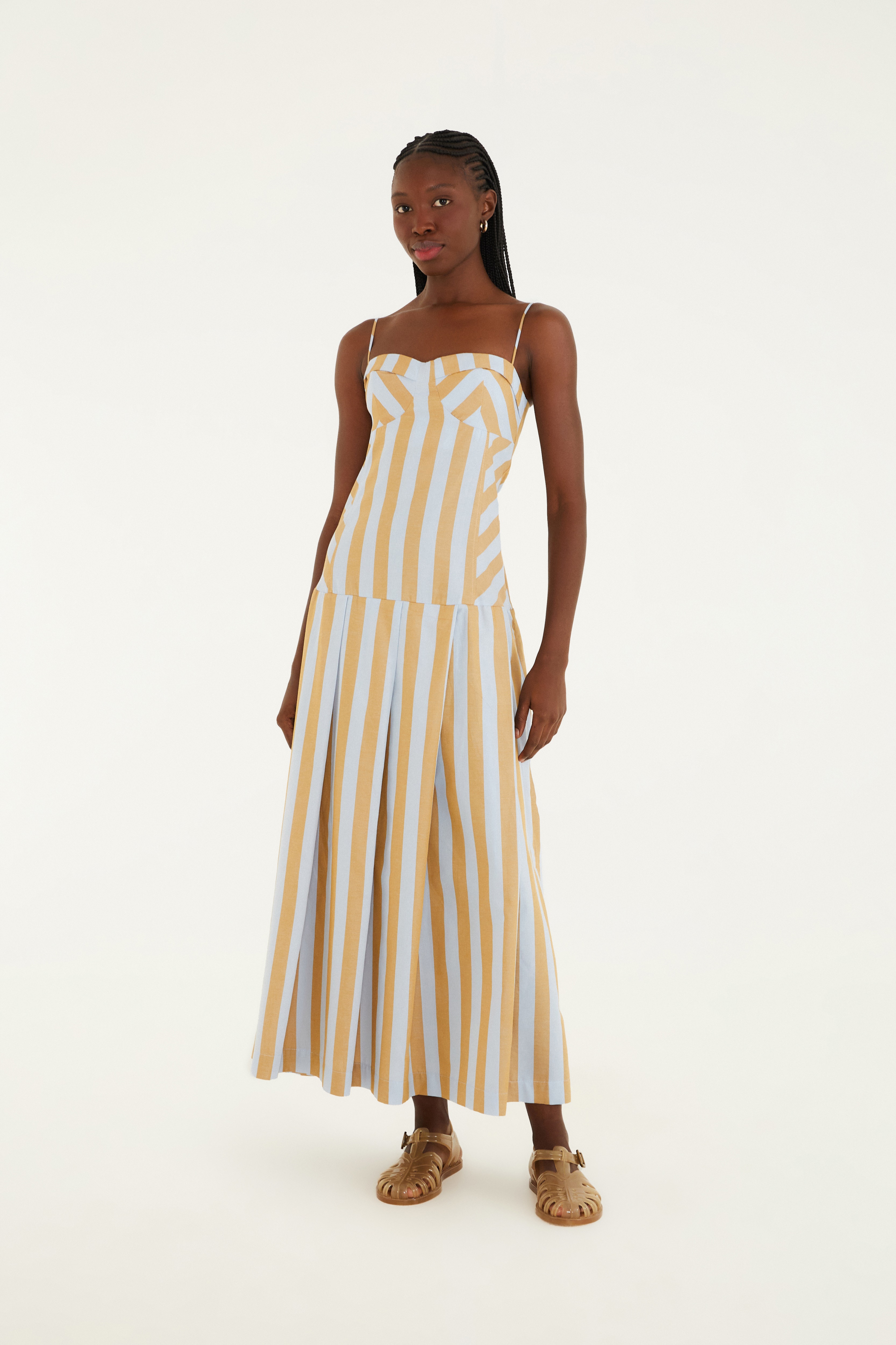 Vestido Listra Bicolor