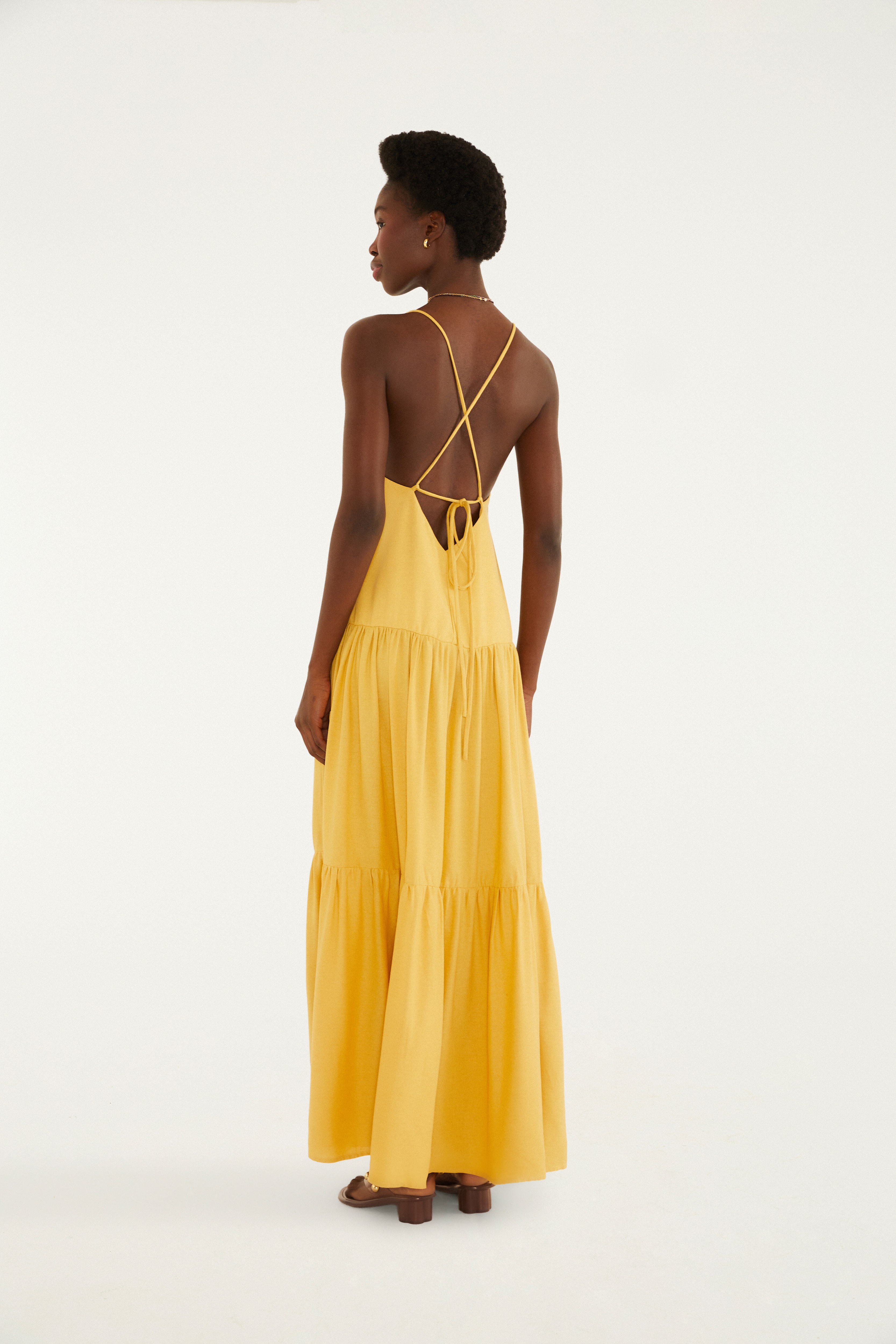 Vestido Alcinhas Decote Costas