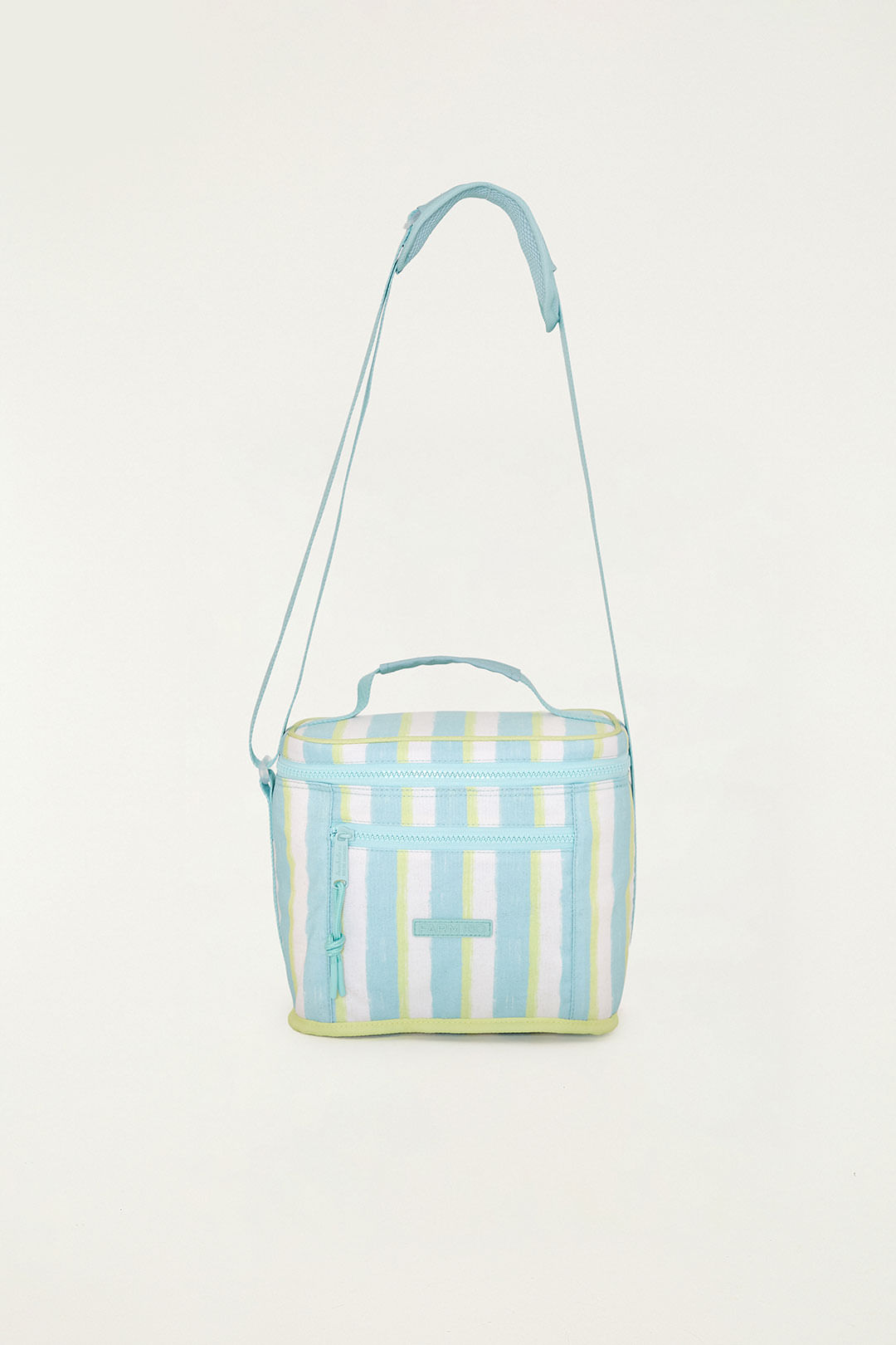 Mini Cooler Farofa Listrado Rio Azul
