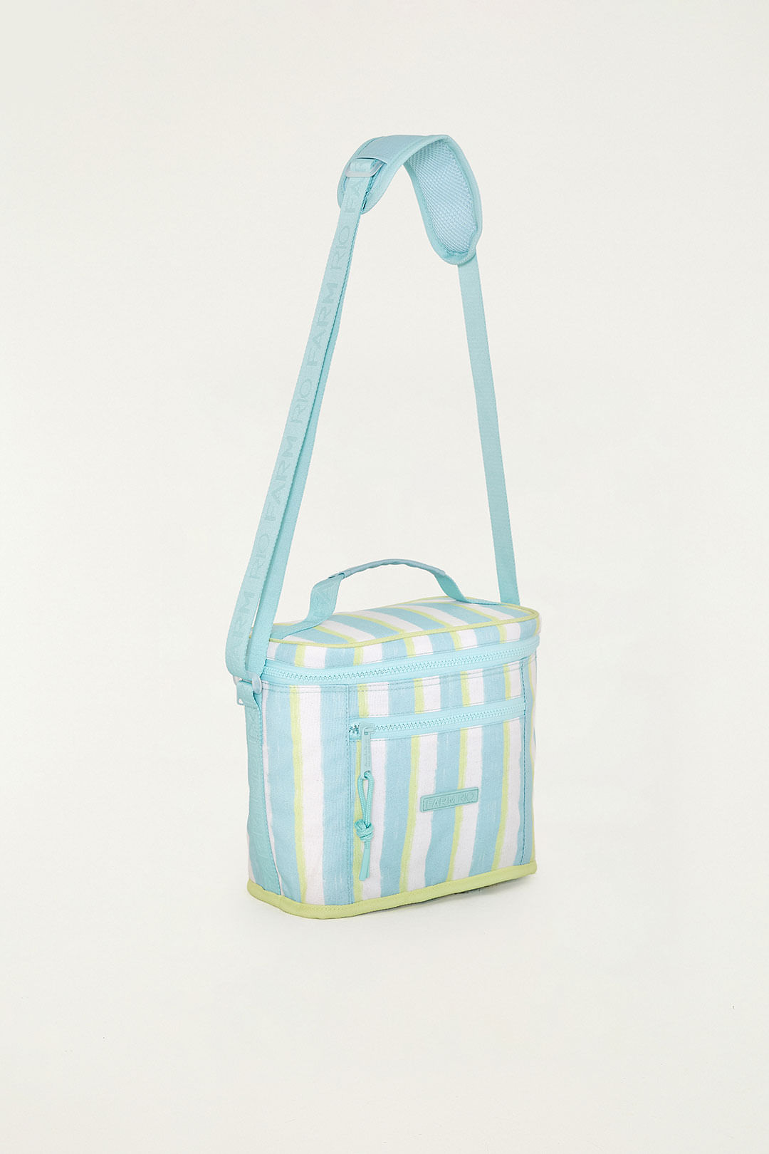 Mini Cooler Farofa Listrado Rio Azul