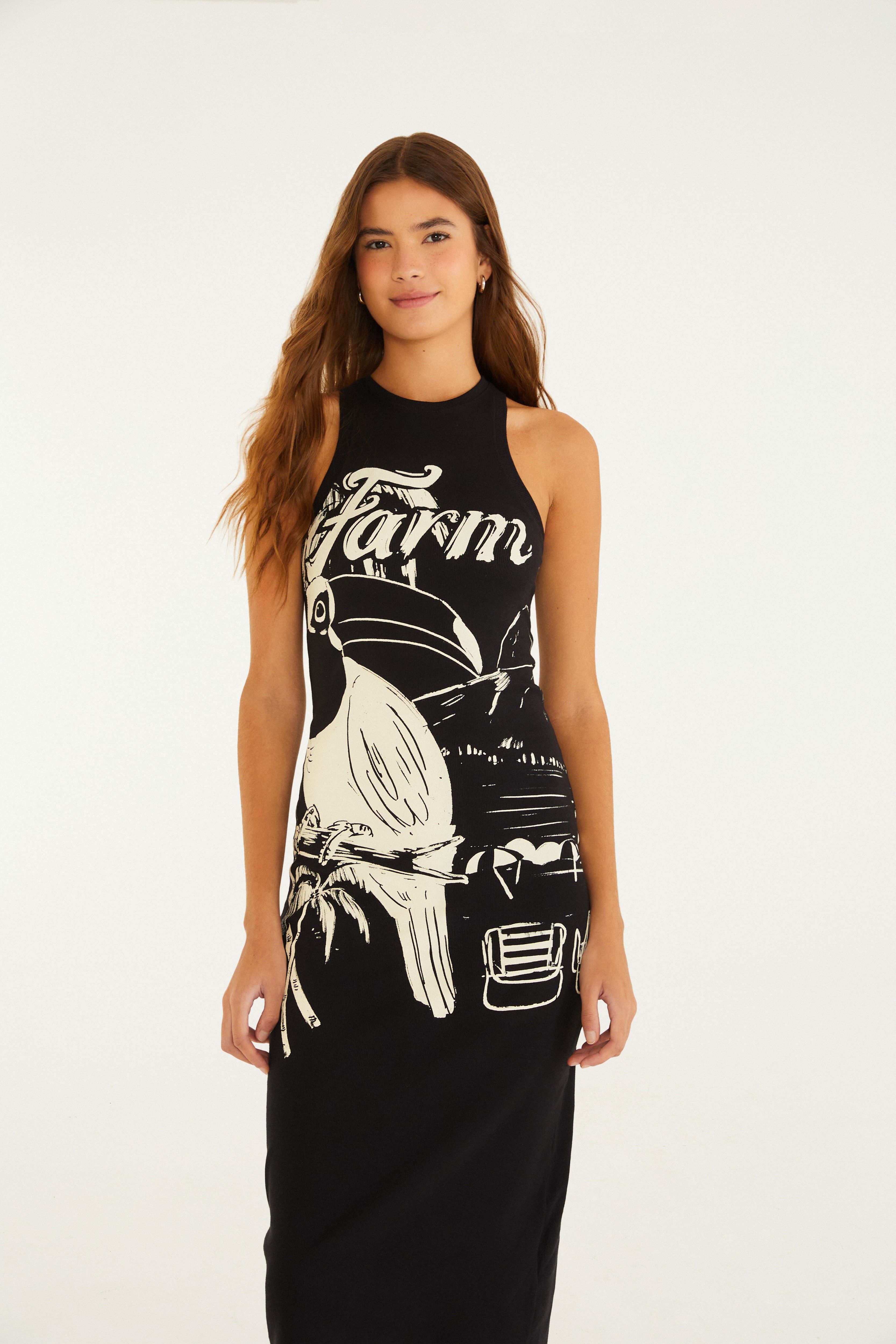 Vestido Midi Rib Tucano Praia Farm Rio