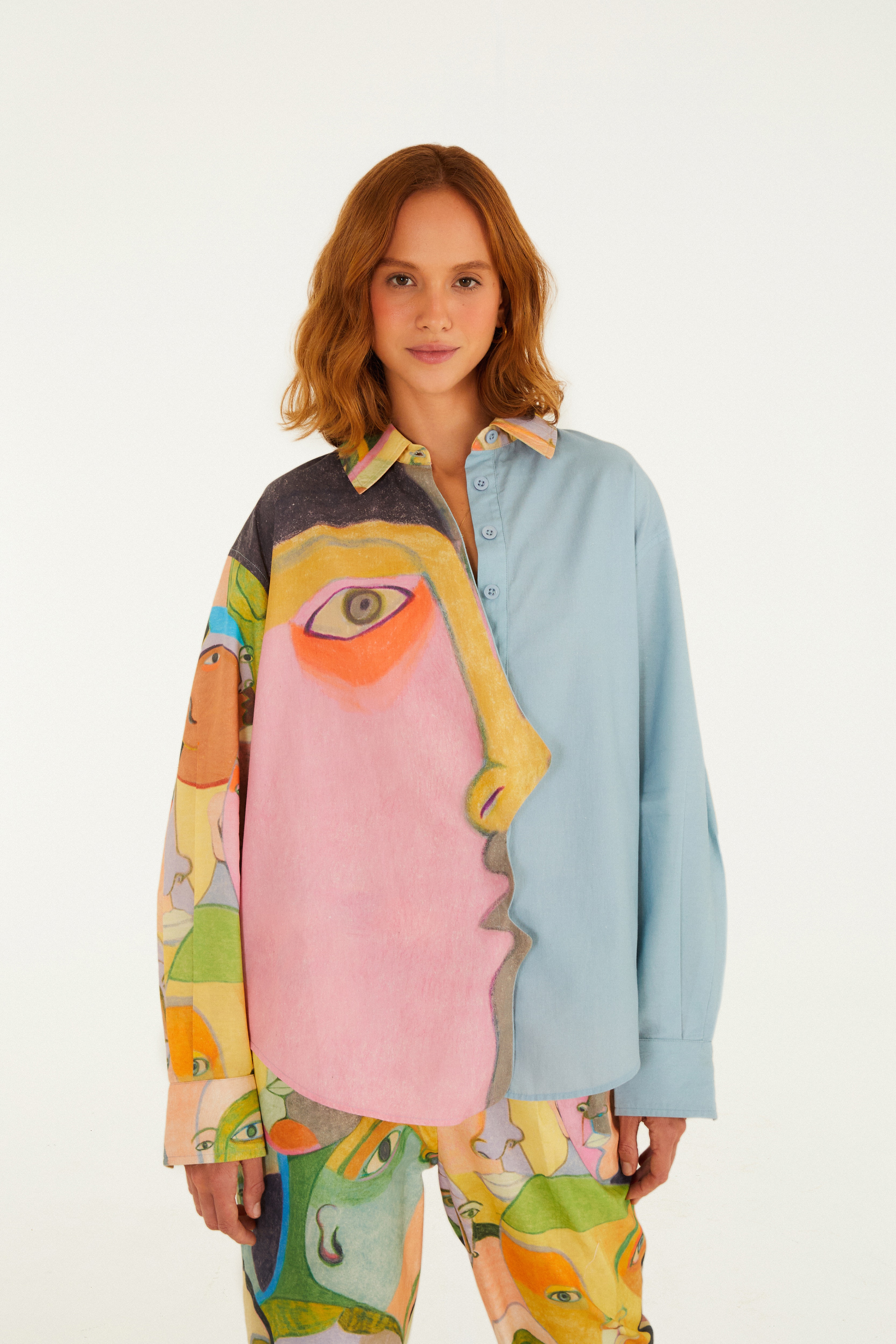 Camisa Estampada Multidão Ana Leovy