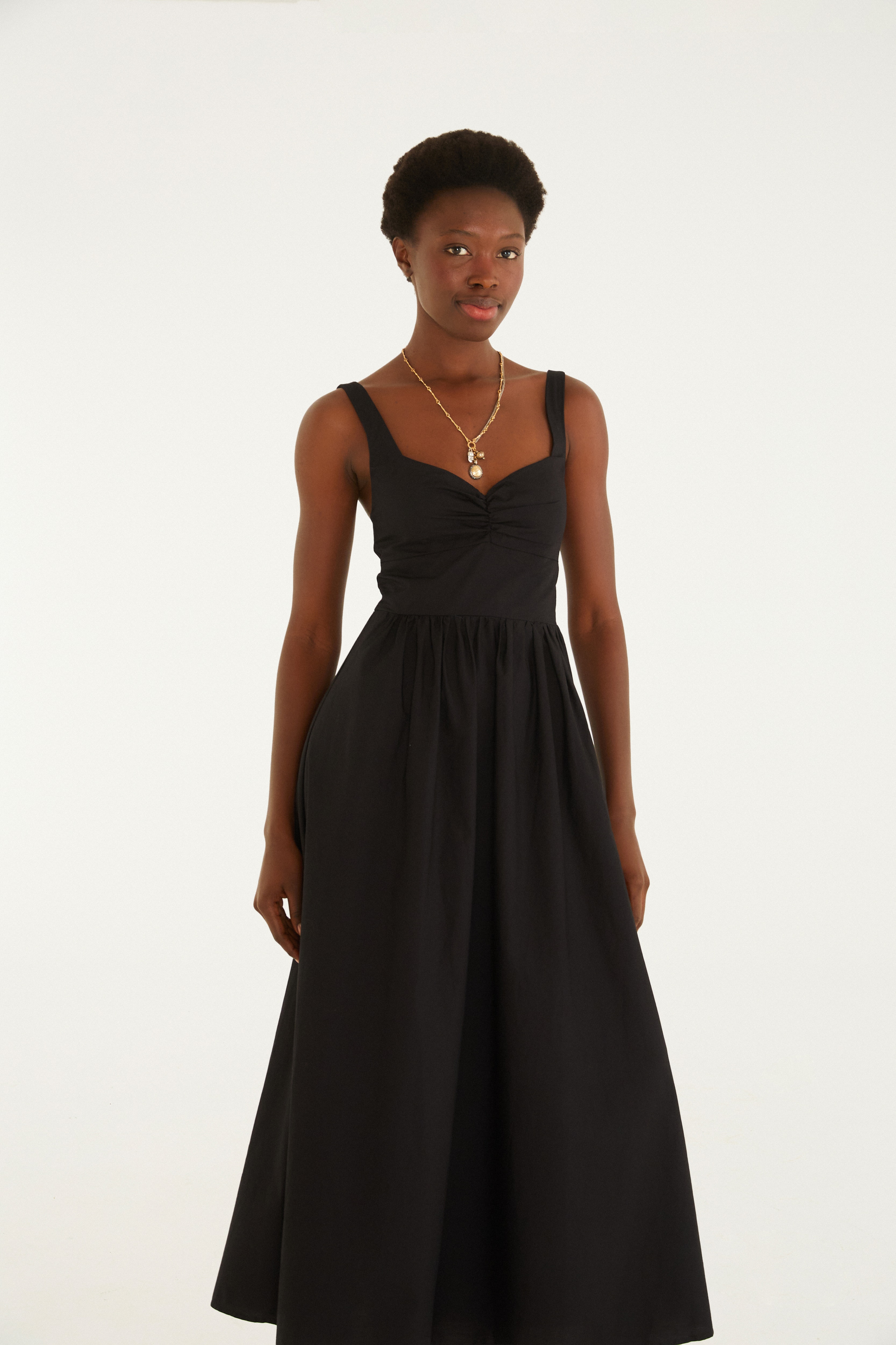 Vestido Decote Franzido